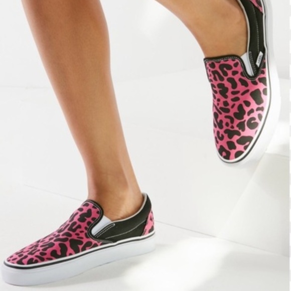 Vans | Shoes | Nwt Vans Classic Slip On Leopard Pink W Authentic | Poshmark